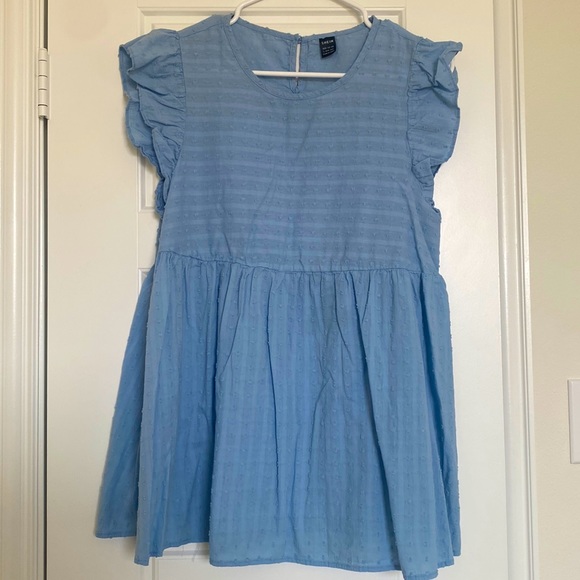 SHEIN | Tops | Shein Powder Blue Blouse With Keyhole Detail | Poshmark